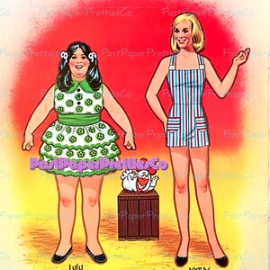 Vintage Paper Dolls Hee Haw Retro TV Show Printable PDF Instant Digital Download 1971 Funny ...