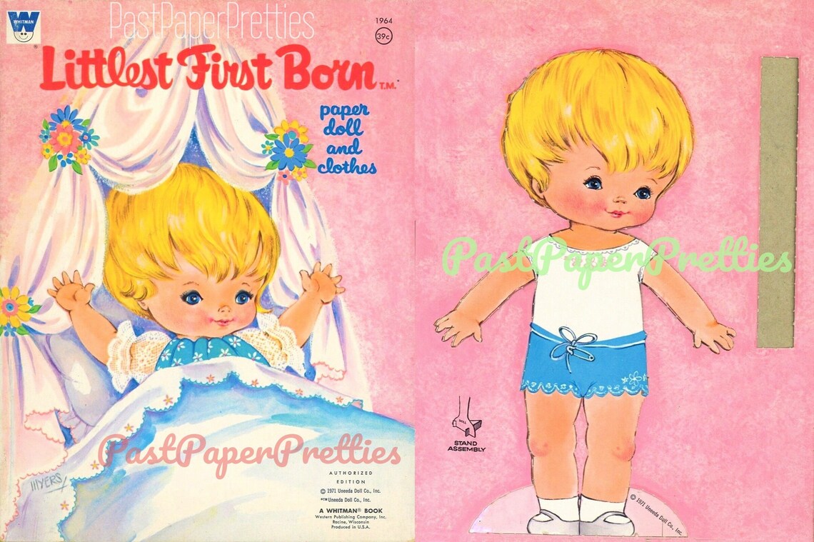 Vintage Paper Dolls Littlest First Born Baby Toy Doll C. 1971 - Etsy