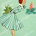 Vintage Printable Pretty Miss Peppermint Ladies Christmas Card Images ...