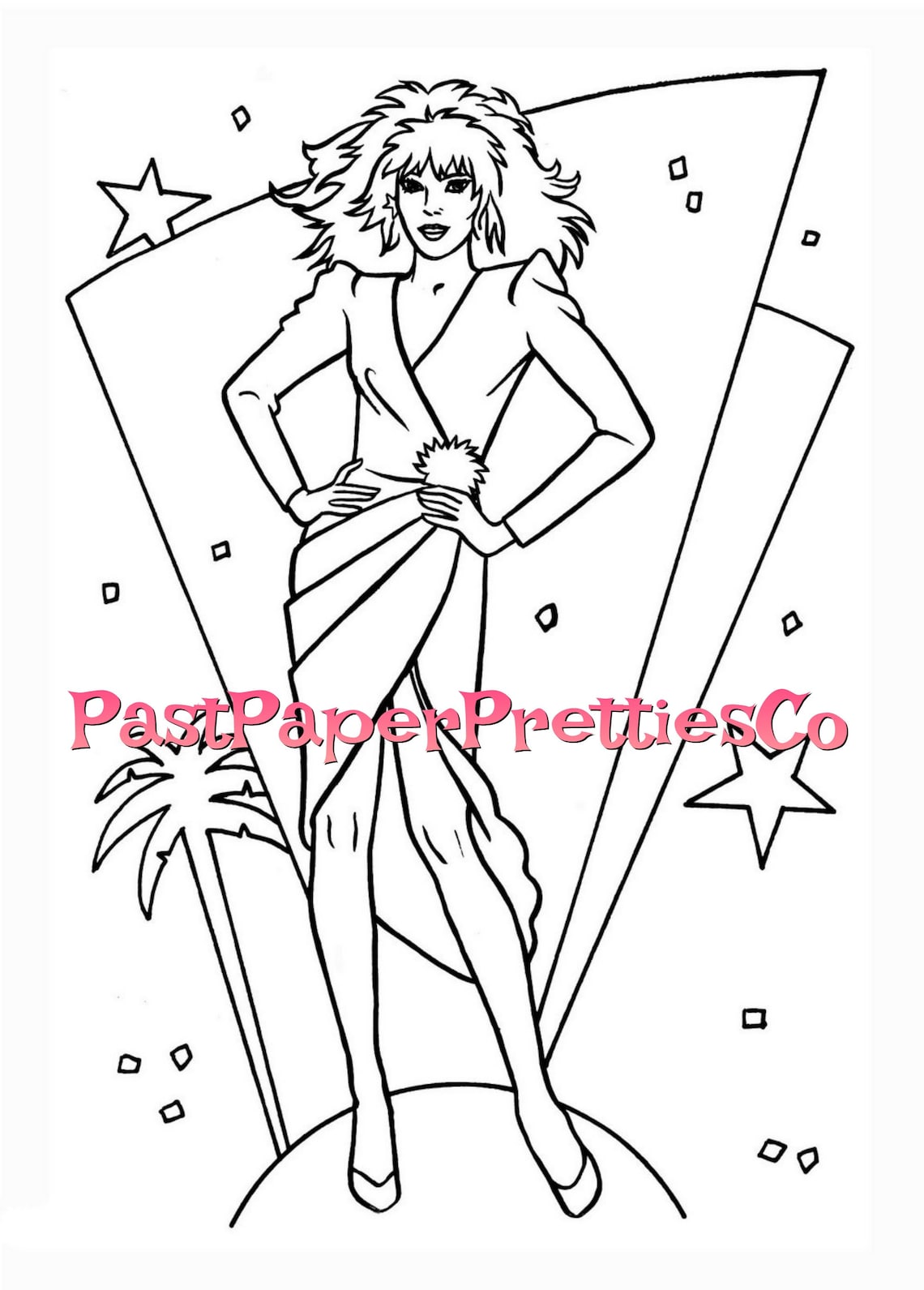 Vintage Jem and the Holograms Giant Coloring Book 1985 Printable PDF ...