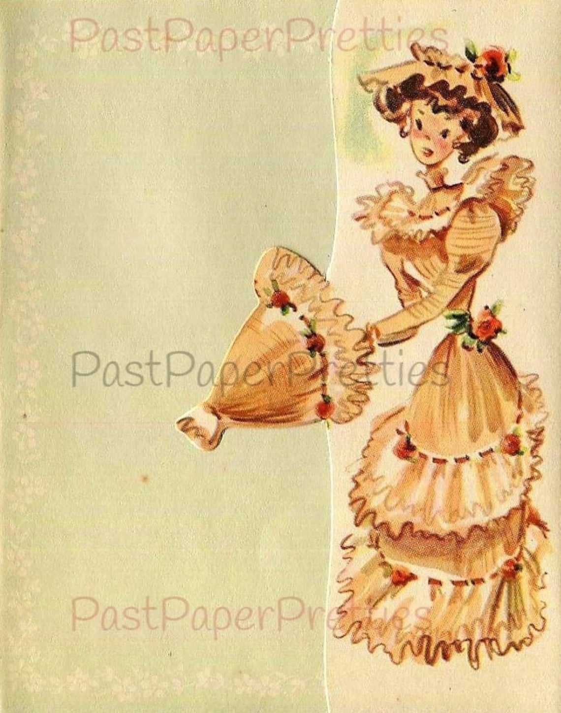 Vintage Pretty Victorian Ladies Printable Stationary Sheets | Etsy