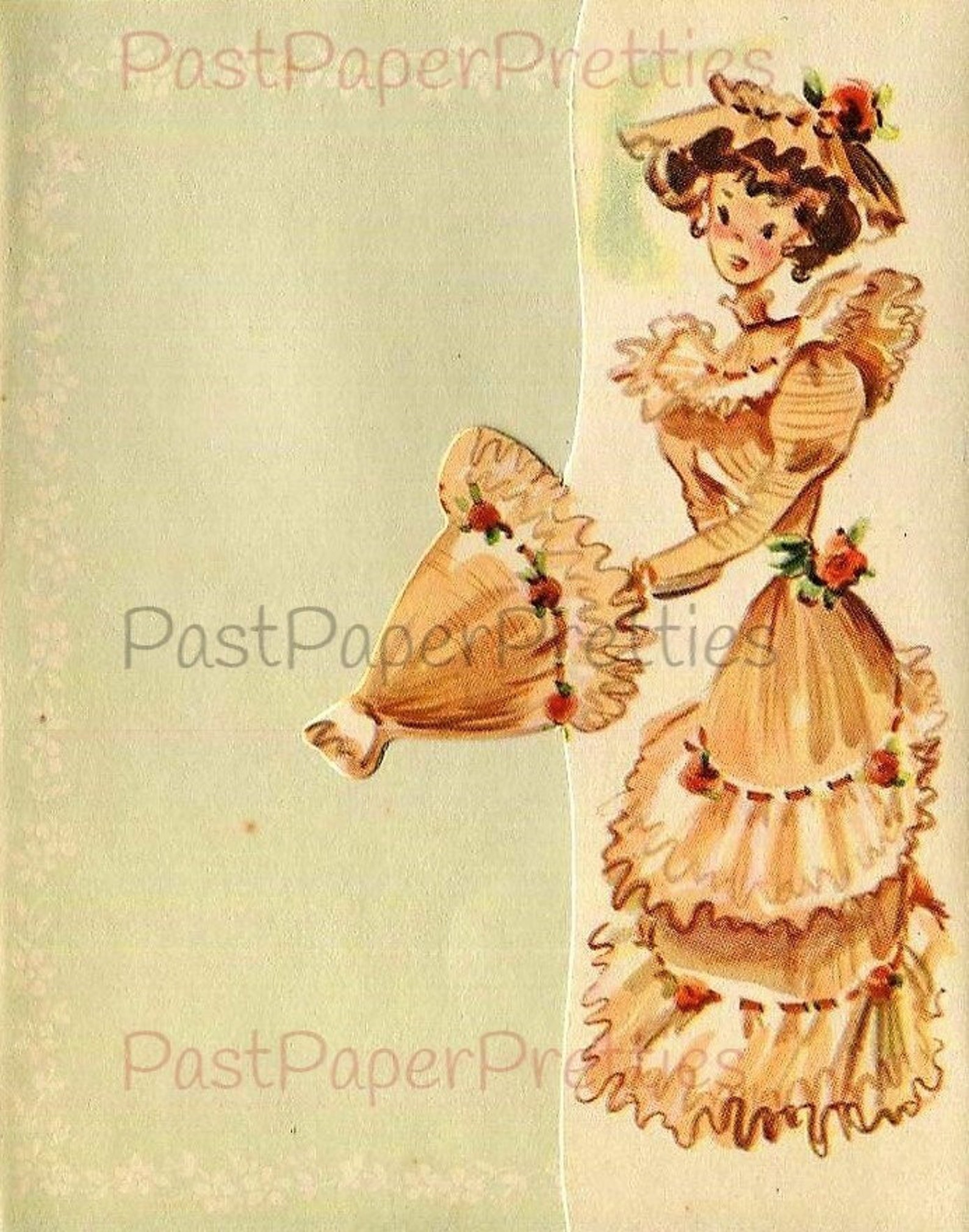 Vintage Pretty Victorian Ladies Printable Stationary Sheets | Etsy