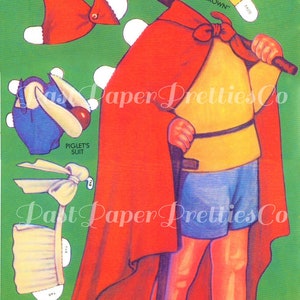 Vintage Paper Dolls Winnie the Pooh Christopher Robin Cut-out Dolls ...