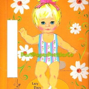Vintage Lazy Daizy Doll Paper Dolls Retro 1973 Printable PDF Instant ...
