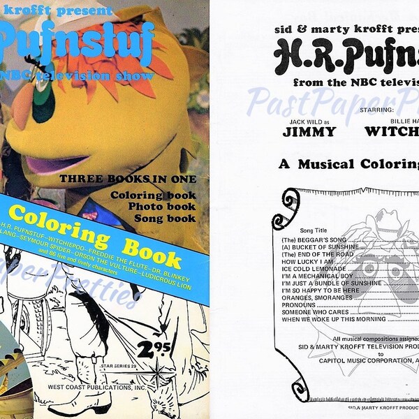 H.r. Pufnstuf a Coloring Book - Etsy