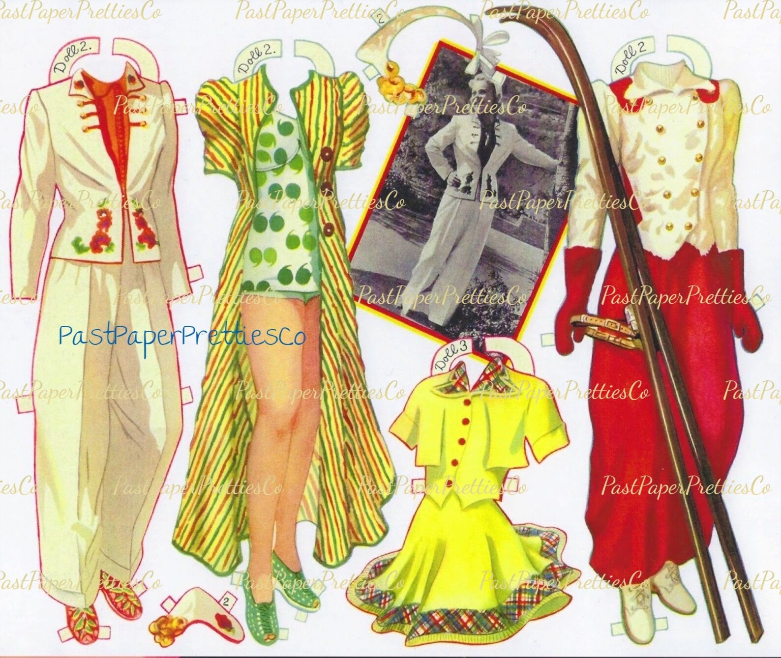 Vintage Paper Dolls Sonja Henie Ice Skating Star 1939 Printable PDF ...