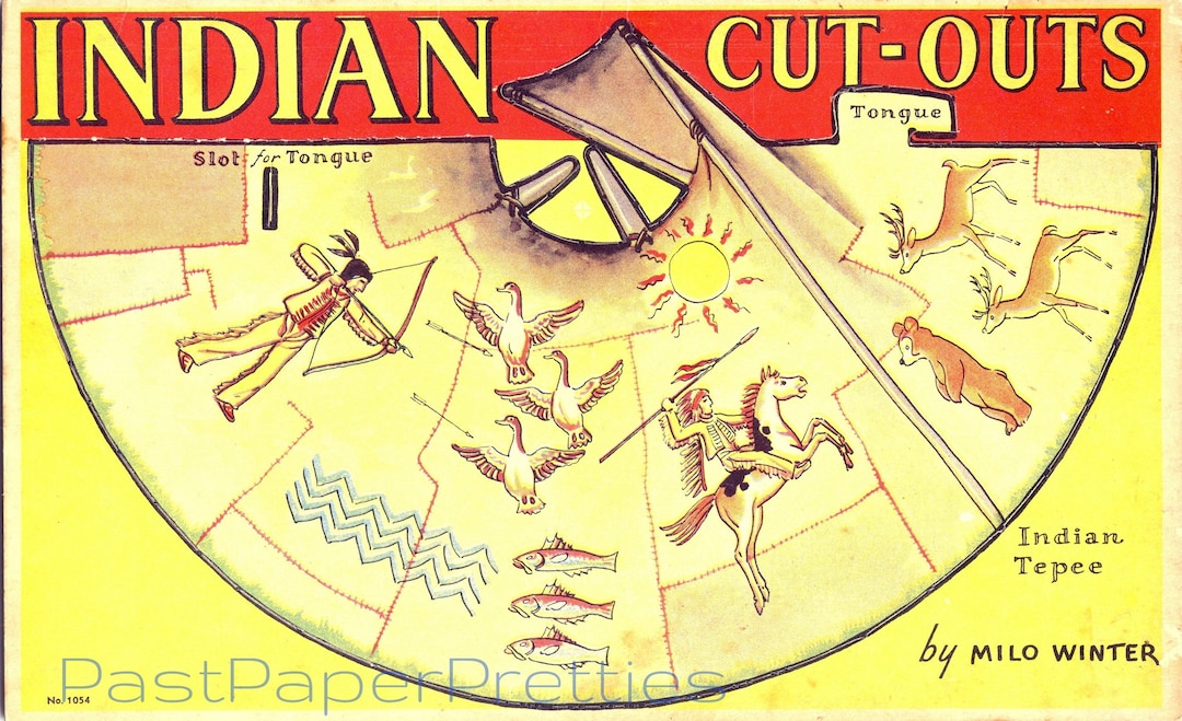 Vintage Paper Dolls Indian Cut Outs C. 1938 Printable PDF Instant ...