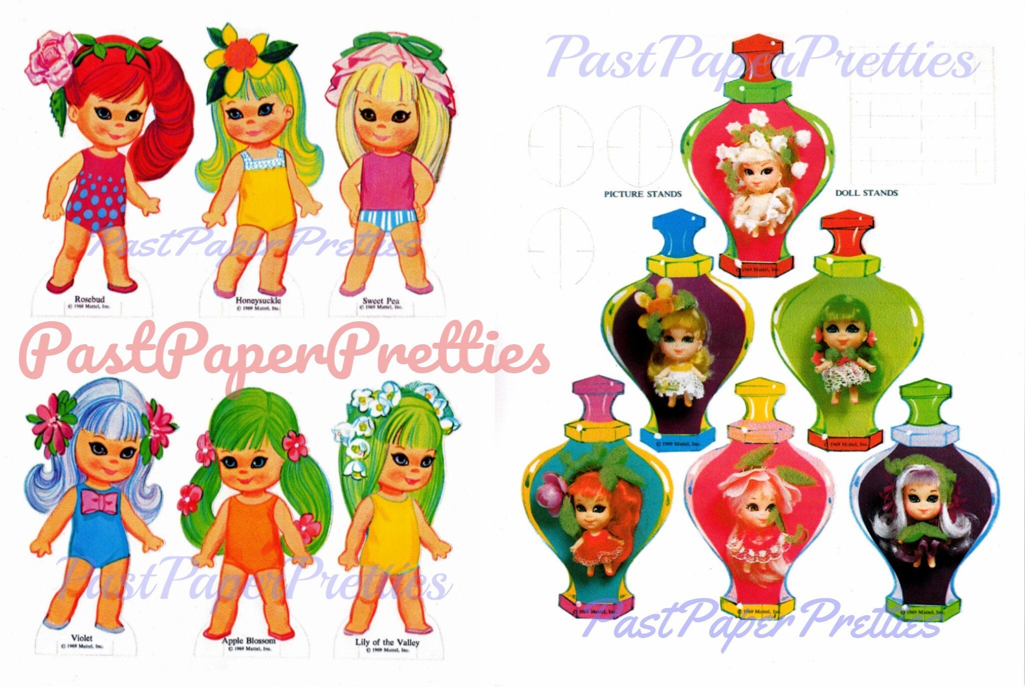 Vintage Paper Dolls Liddle Kiddles Kolognes C. 1969 Printable PDF ...