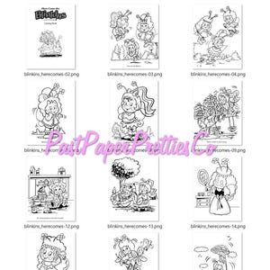 Vintage Printable Coloring Book Here Come the Blinkins 1985 PDF Instant ...