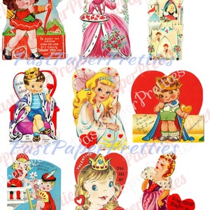 27 Vintage Fairytale Fantasy Valentine Cards Images King Queen Prince ...