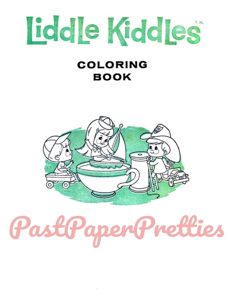 Vintage Printable Coloring Book Liddle Kiddles C. 1966 PDF - Etsy
