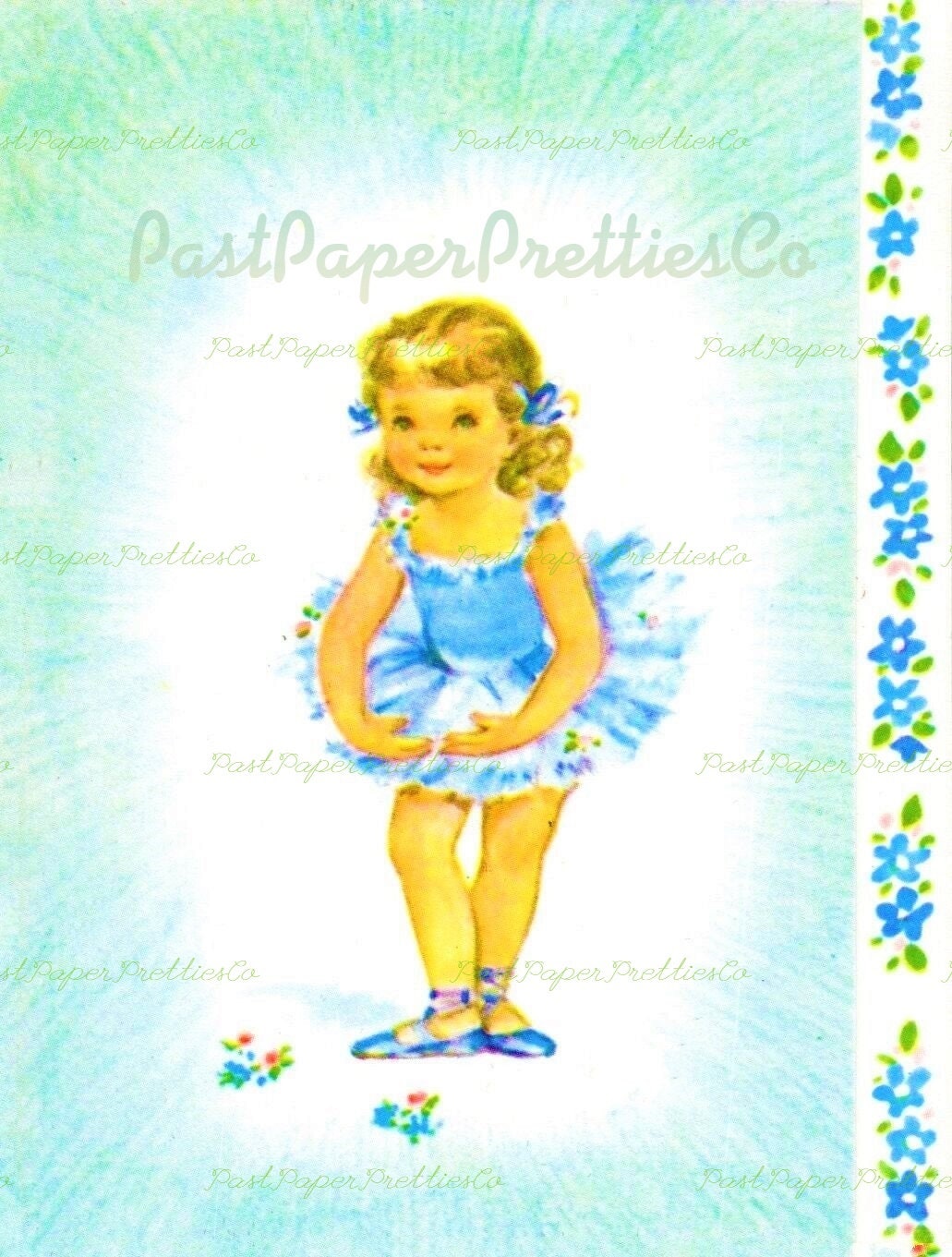 Vintage Printable Little Ballerina Girls Art Print Cards 3 Designs PDF ...