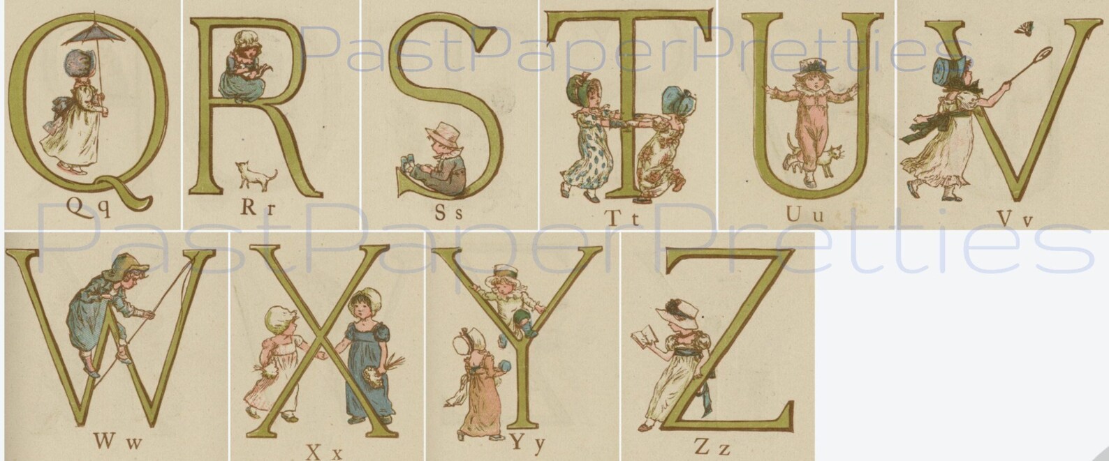 Vintage Antique Printable Victorian Children Abcs Alphabet Letters ...