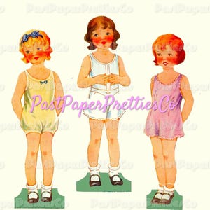 Vintage Paper Dolls Three Little Maids From School 1943 PDF Printable ...