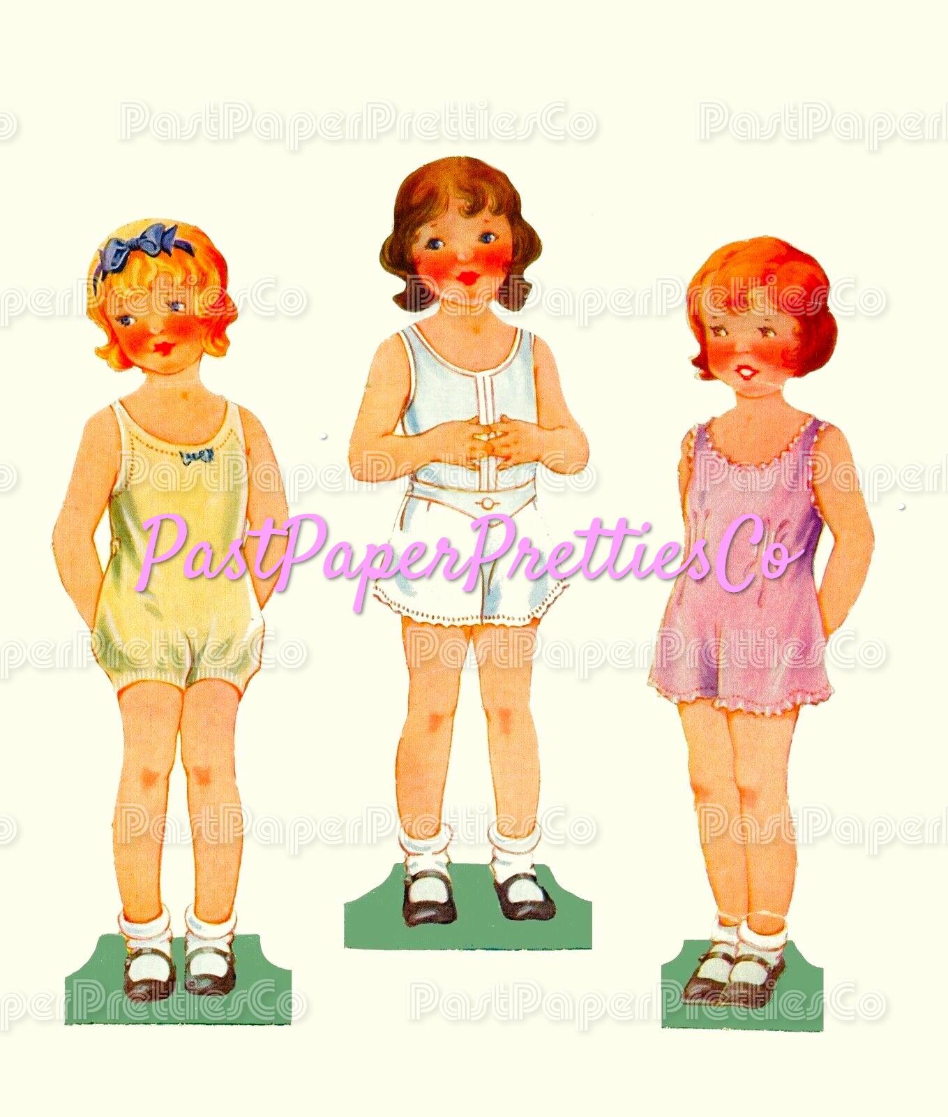 Vintage Paper Dolls Three Little Maids From School 1943 PDF Printable ...