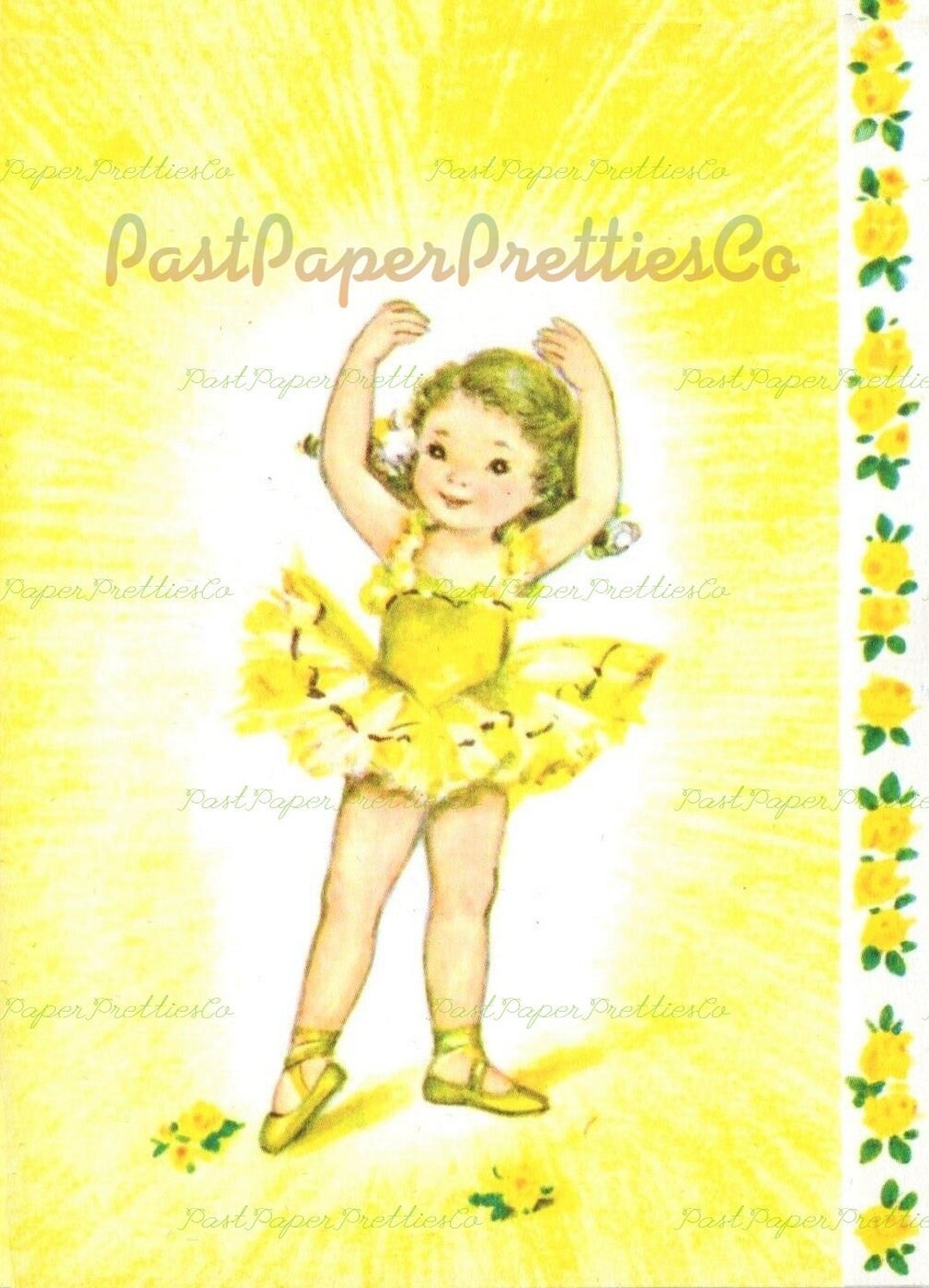 Vintage Printable Little Ballerina Girls Art Print Cards 3 Designs PDF ...
