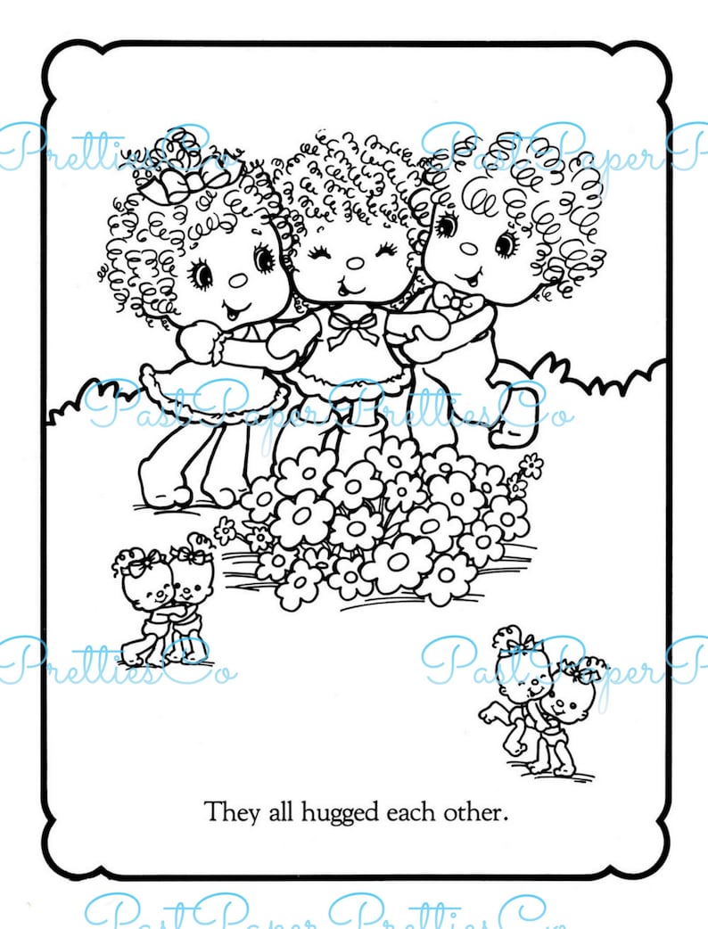 Vintage Printable Coloring Book the Hugga Bunch Picnic 1985 - Etsy