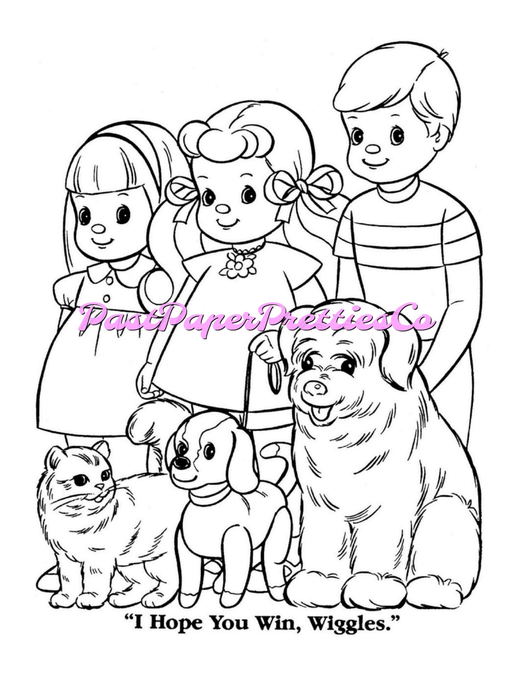 Vintage the Sunshine Fun Family Coloring Book Printable PDF Instant ...