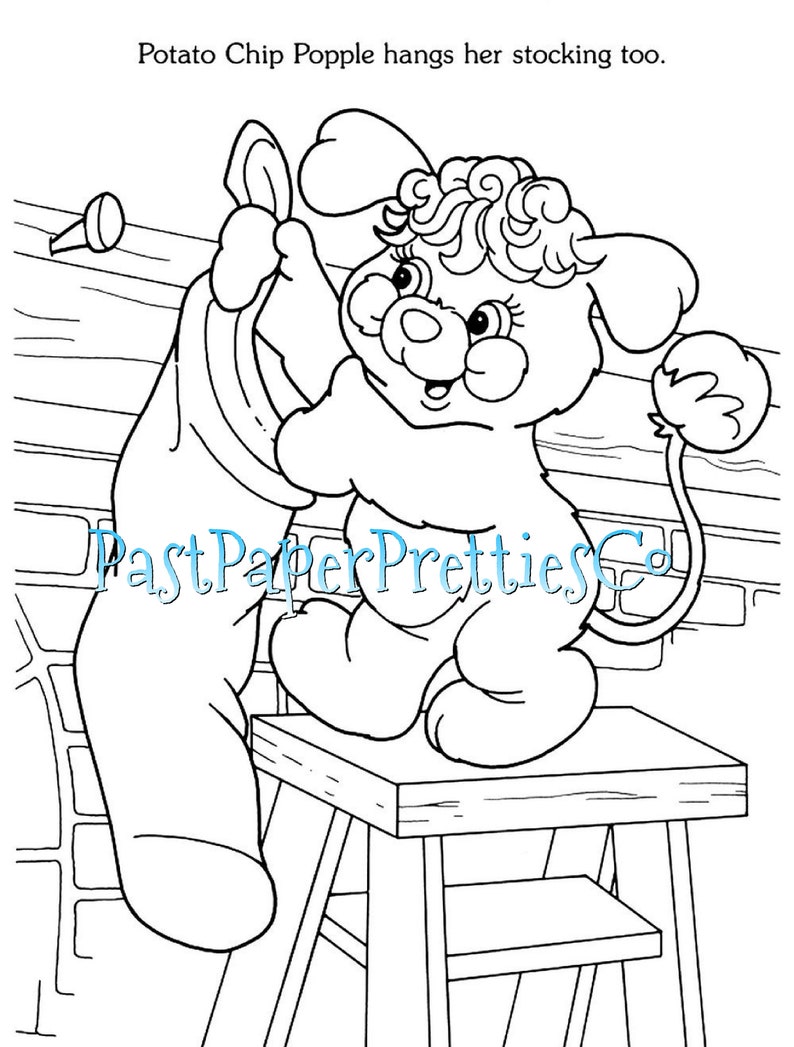 Vintage the Popples Christmas Coloring Book 1986 Printable PDF Instant ...