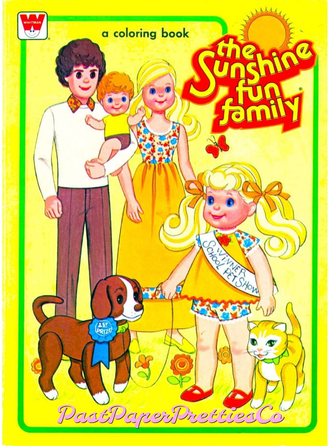 Vintage the Sunshine Fun Family Coloring Book Printable PDF Instant ...