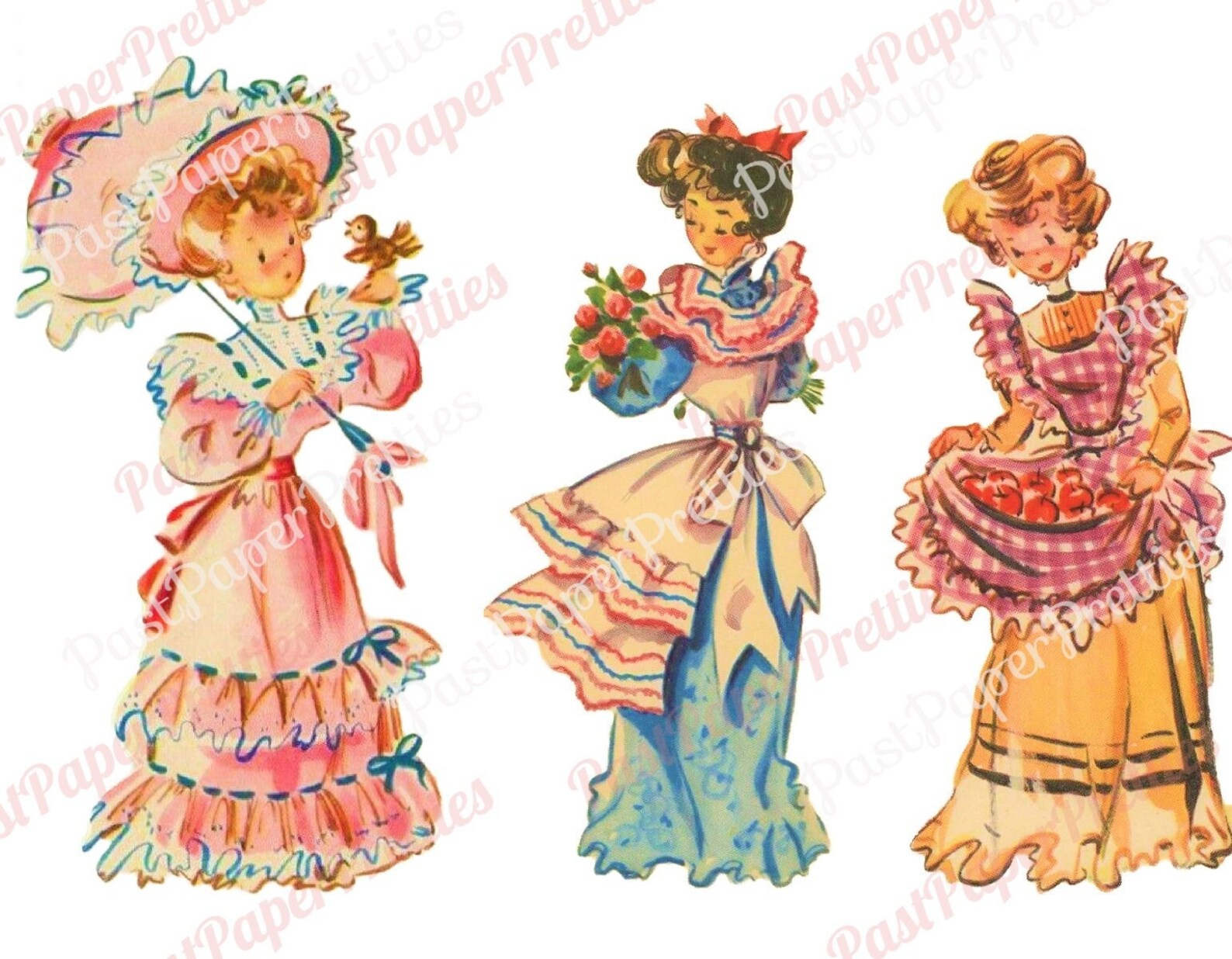 Vintage Pretty Victorian Ladies Printable Collage Sheet Images PDF ...