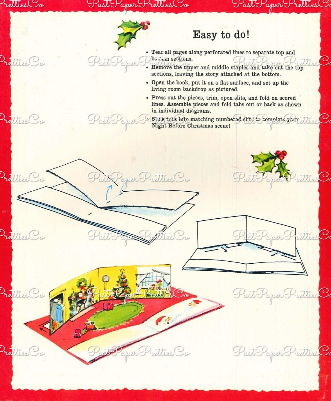 Vintage Printable the Night Before Christmas Cut Out & - Etsy