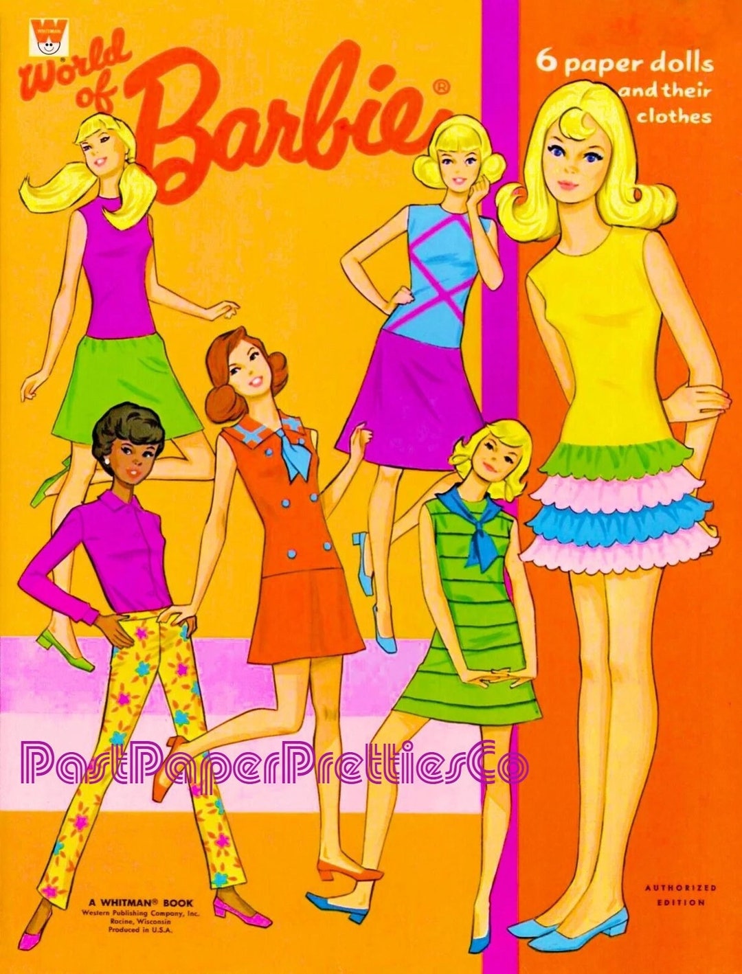 Vintage Paper Dolls World of Barbie 1971 Printable PDF Instant Digital Download 11.5 Inch Toy ...