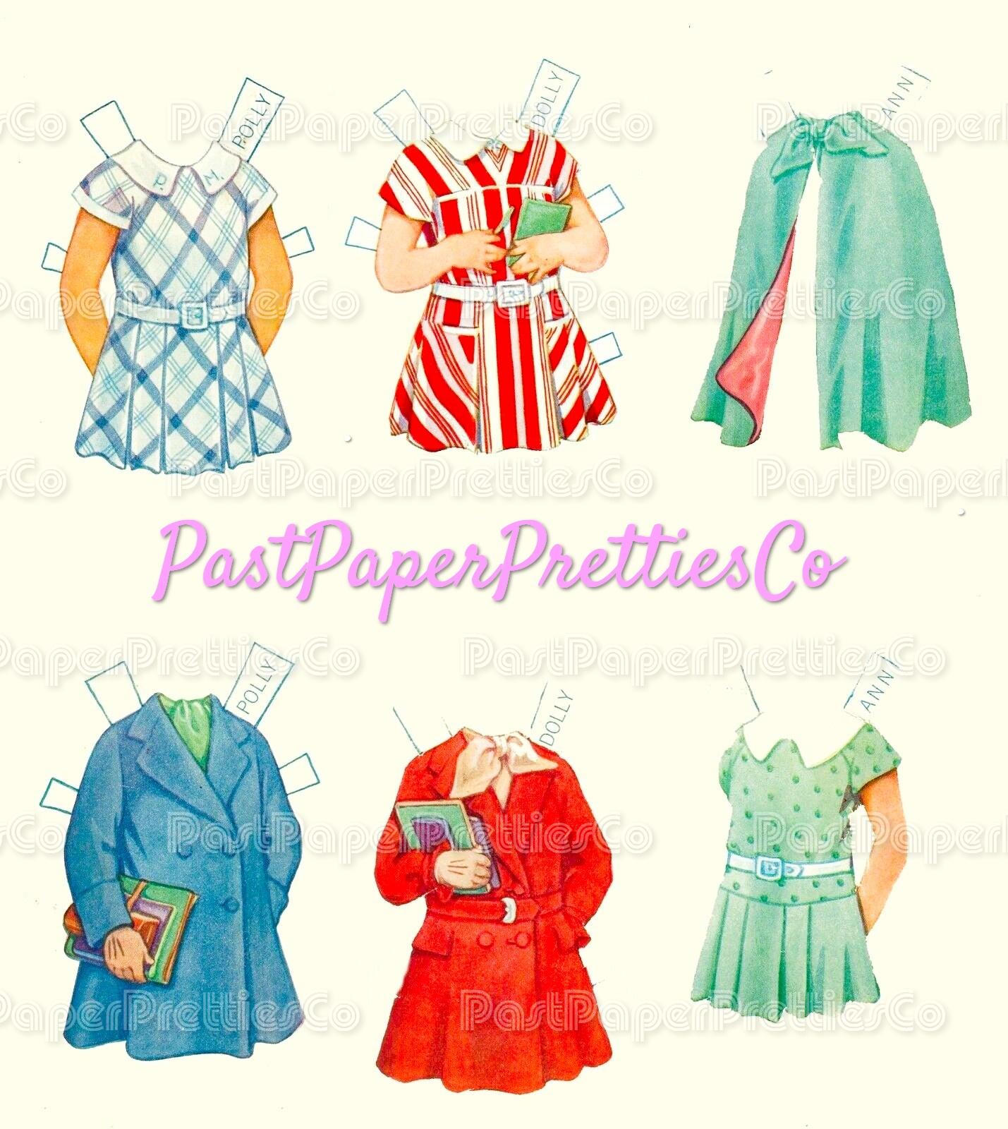 Vintage Paper Dolls Three Little Maids From School 1943 PDF Printable ...