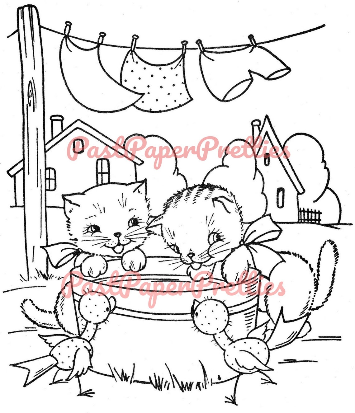 Vintage Printable Tippys Coloring Book C. 1950s PDF Instant Digital ...