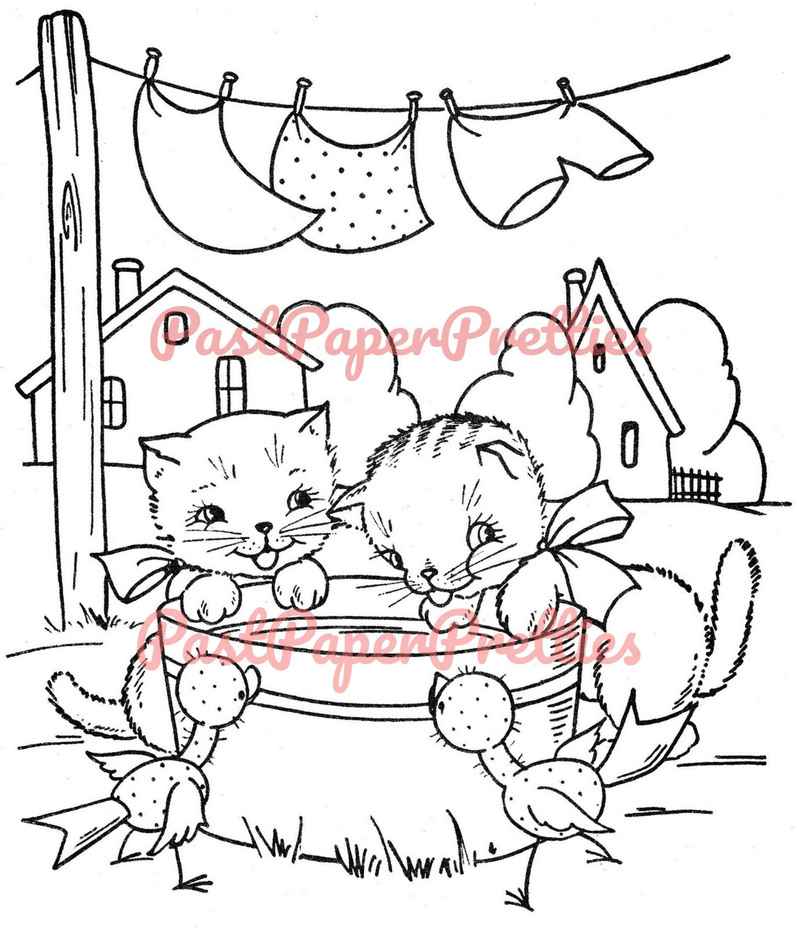 Vintage Printable Tippys Coloring Book C. 1950s PDF Instant Digital ...