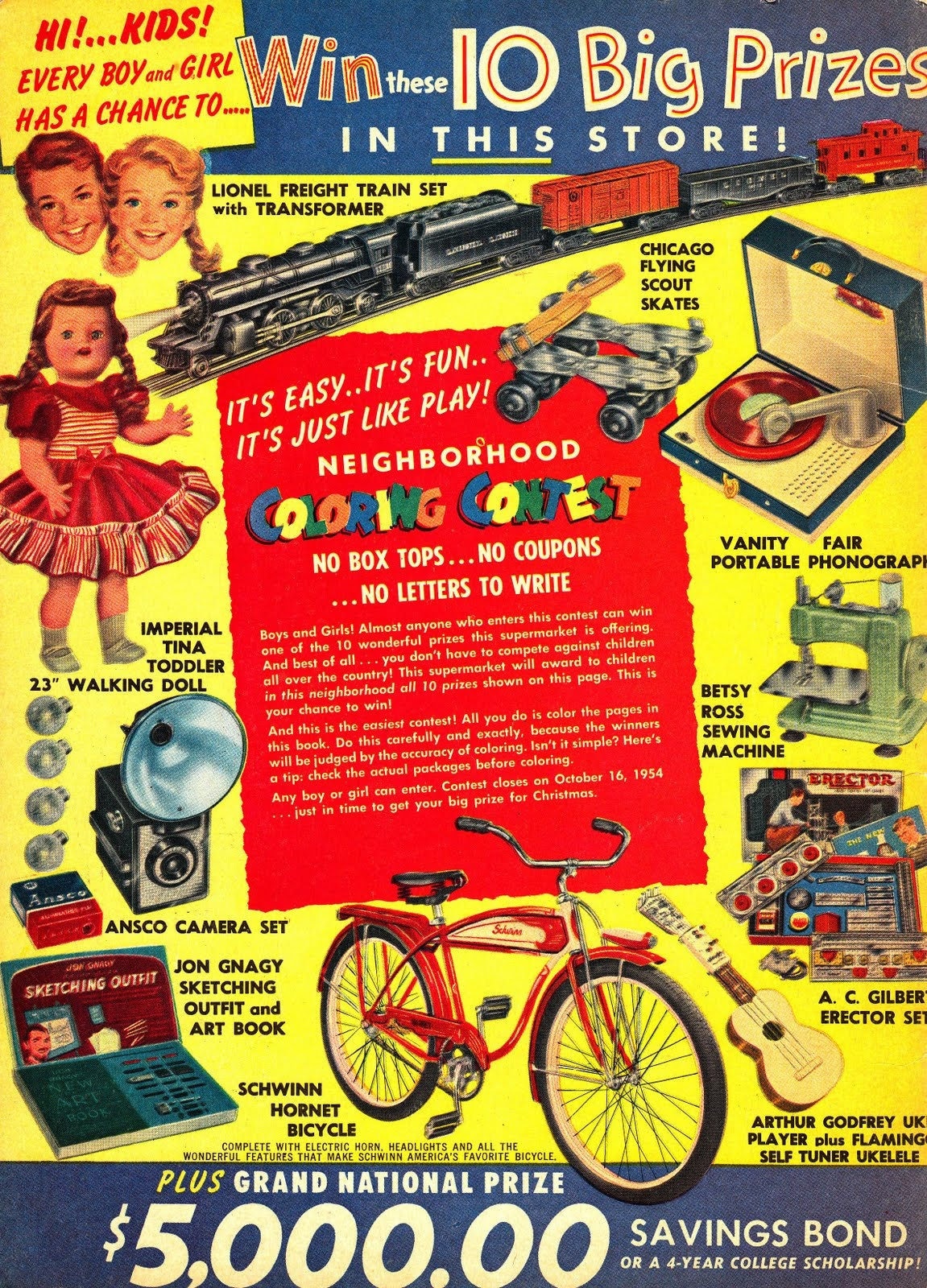 Vintage Printable Coloring Book Pages Super Market Coloring - Etsy