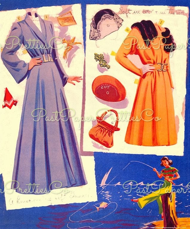 Vintage Paper Dolls Betty Field Movie Star 1943 Printable PDF Instant ...