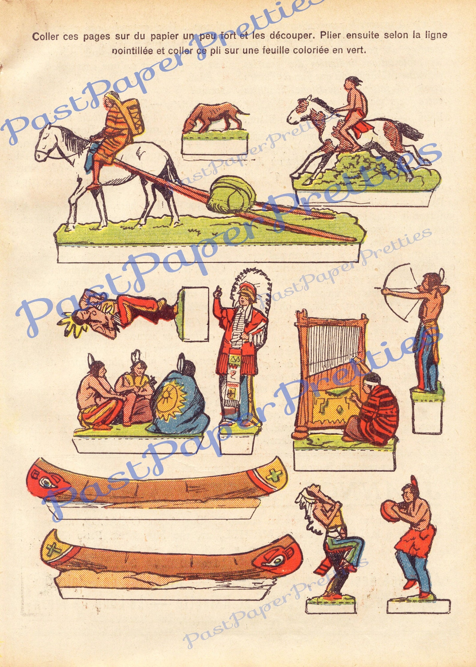 Vintage Native American Paper Doll Printable Cut Outs Teepee Camp ...