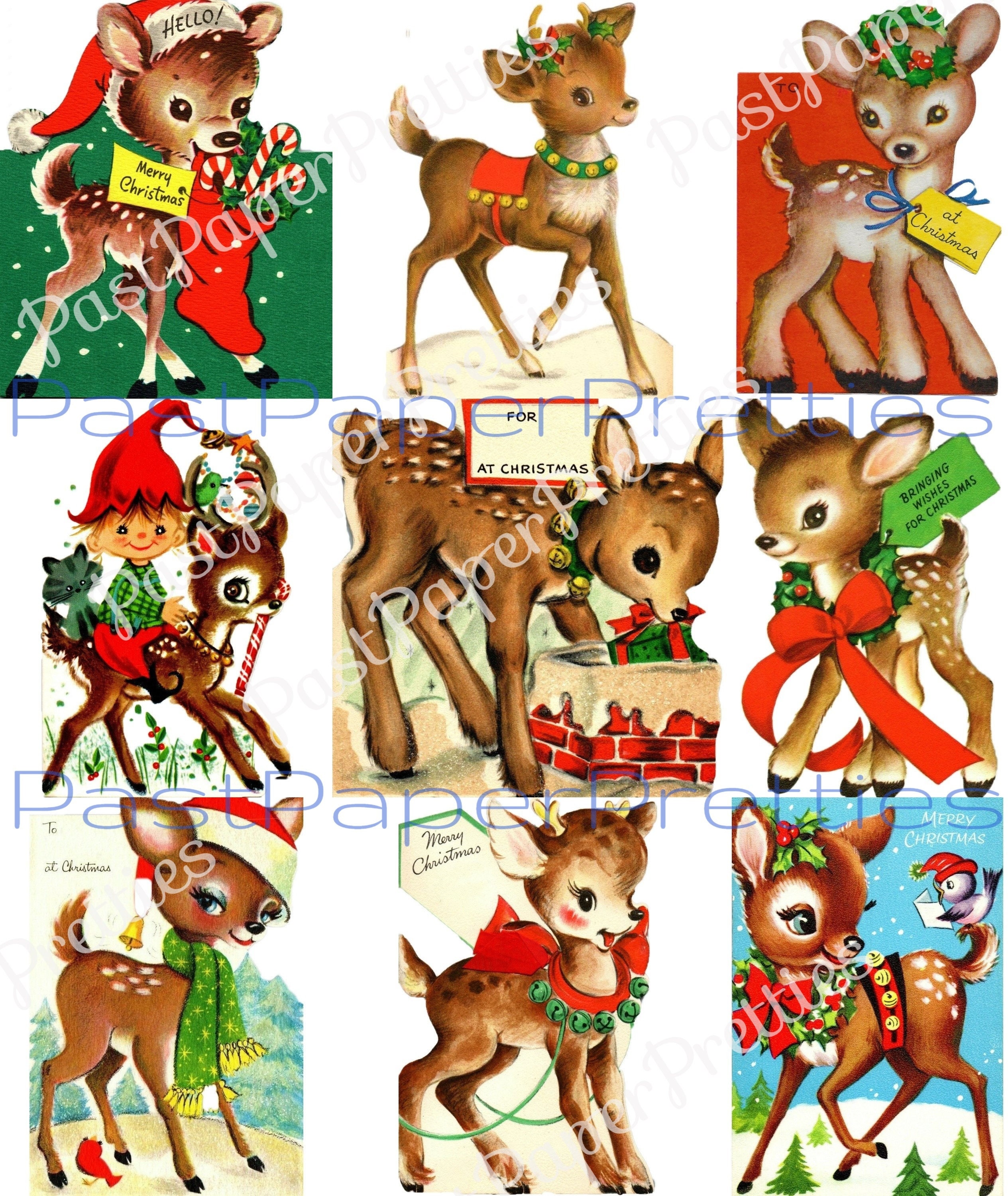 Vintage Reindeer Clip Art 25 Deer Clipart (Antlers Too)! The