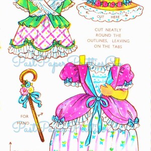 Vintage Paper Doll Little Bo Peep C. 1950s PDF Printable Instant ...
