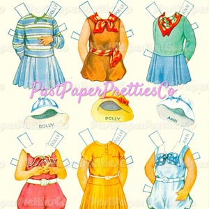 Vintage Paper Dolls Three Little Maids From School 1943 PDF Printable ...