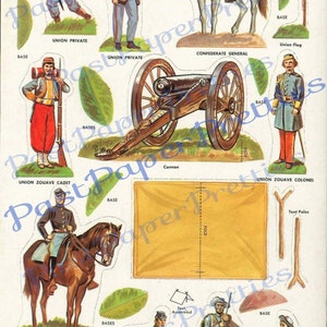 Vintage Paper Toy Soldiers 1957 Army Men Printable Instant Digital ...