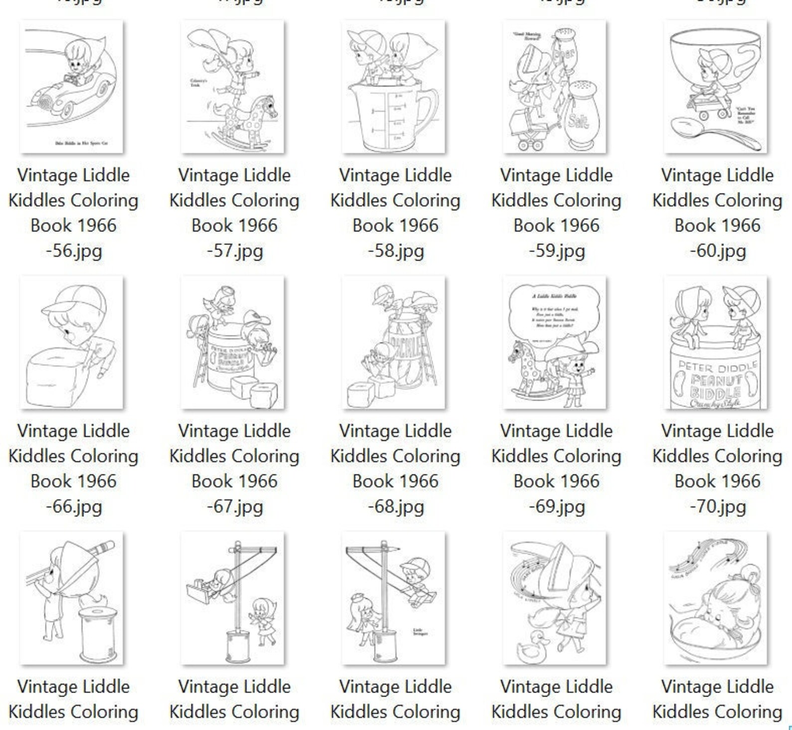 Vintage Printable Coloring Book Liddle Kiddles C. 1966 PDF - Etsy