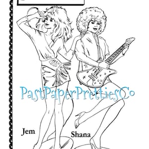 Vintage Jem and the Holograms Coloring Book 1986 Printable PDF Instant ...