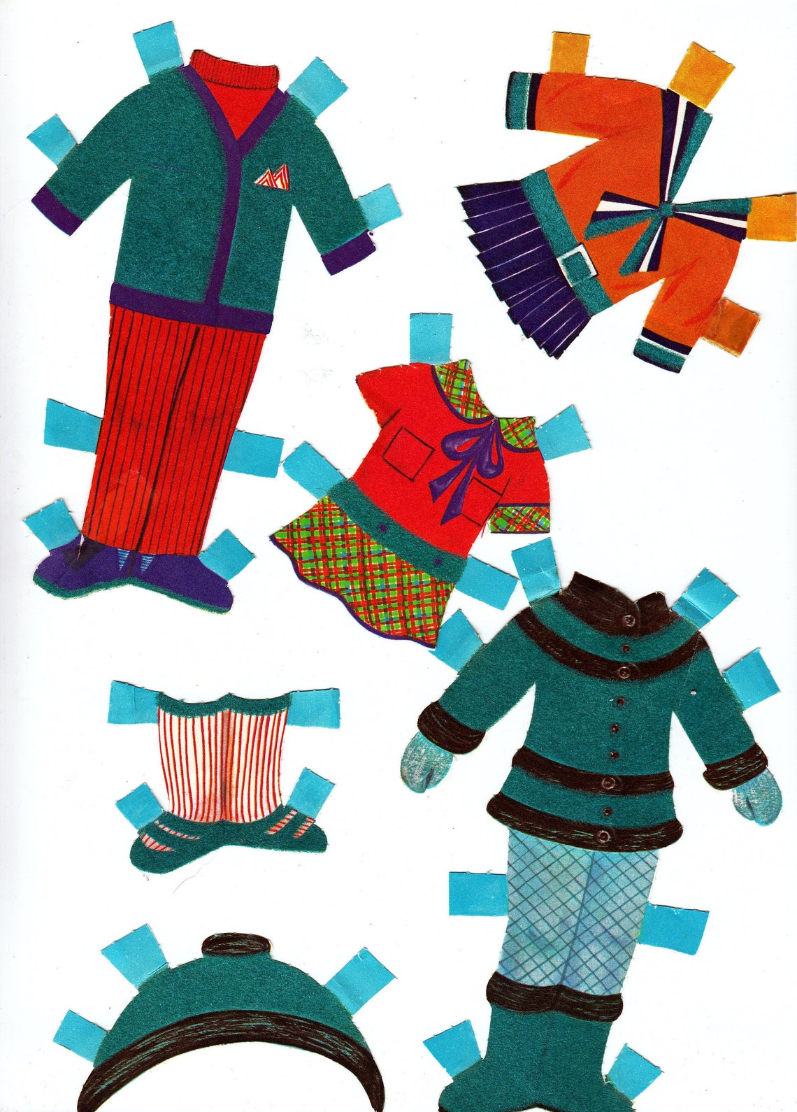 Vintage Paper Dolls Trisha C. 1968 Pretty Redhaired Doll - Etsy