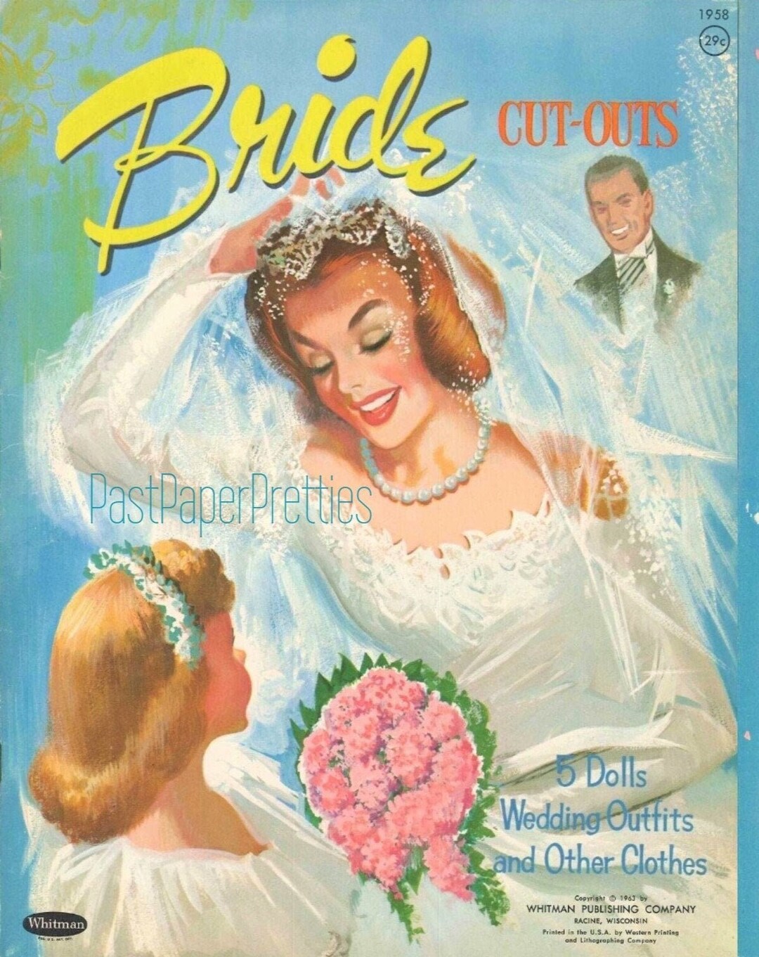 Vintage Paper Dolls Bride Cut Outs 1963 Printable PDF Instant Digital ...