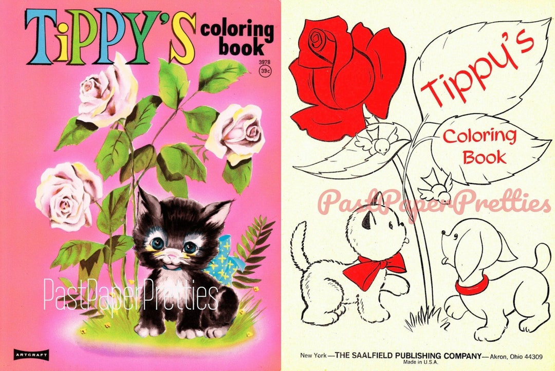 Vintage Printable Tippys Coloring Book C. 1950s PDF Instant Digital ...