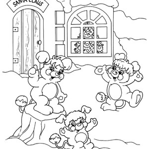 Vintage the Popples Christmas Coloring Book 1986 Printable PDF Instant ...
