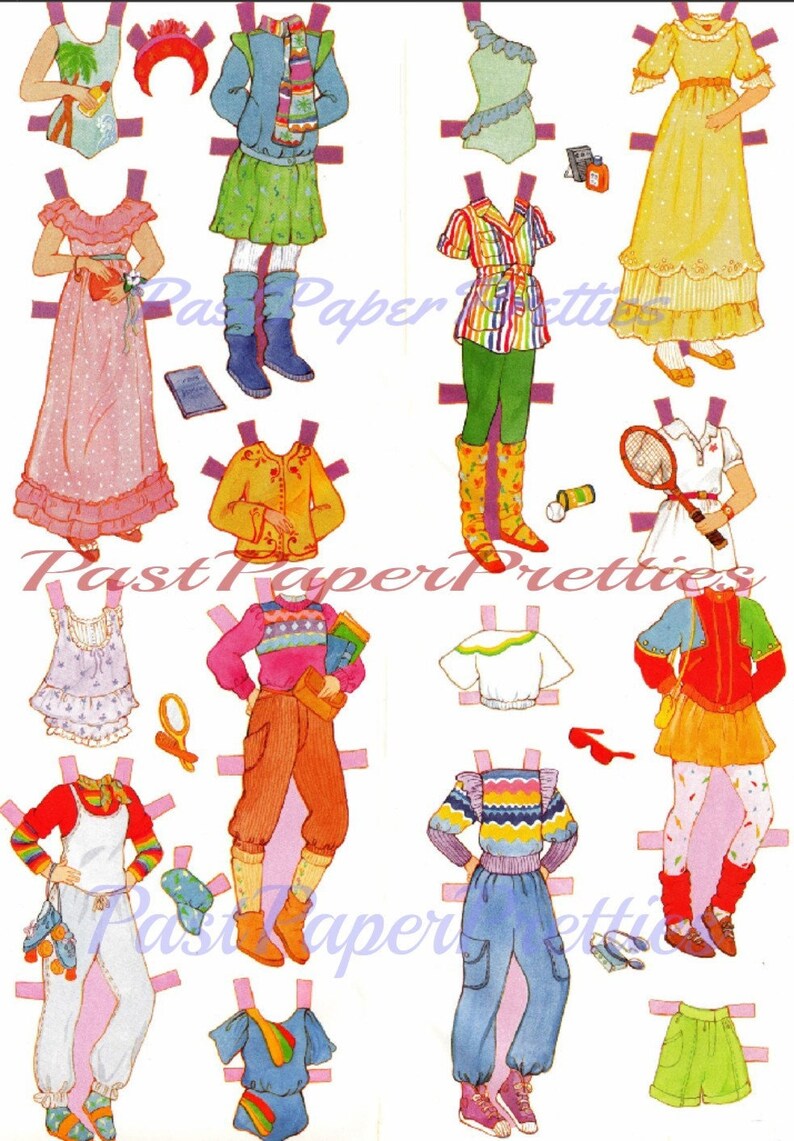 Vintage Paper Dolls Mandy C. 1984 Printable PDF Instant - Etsy
