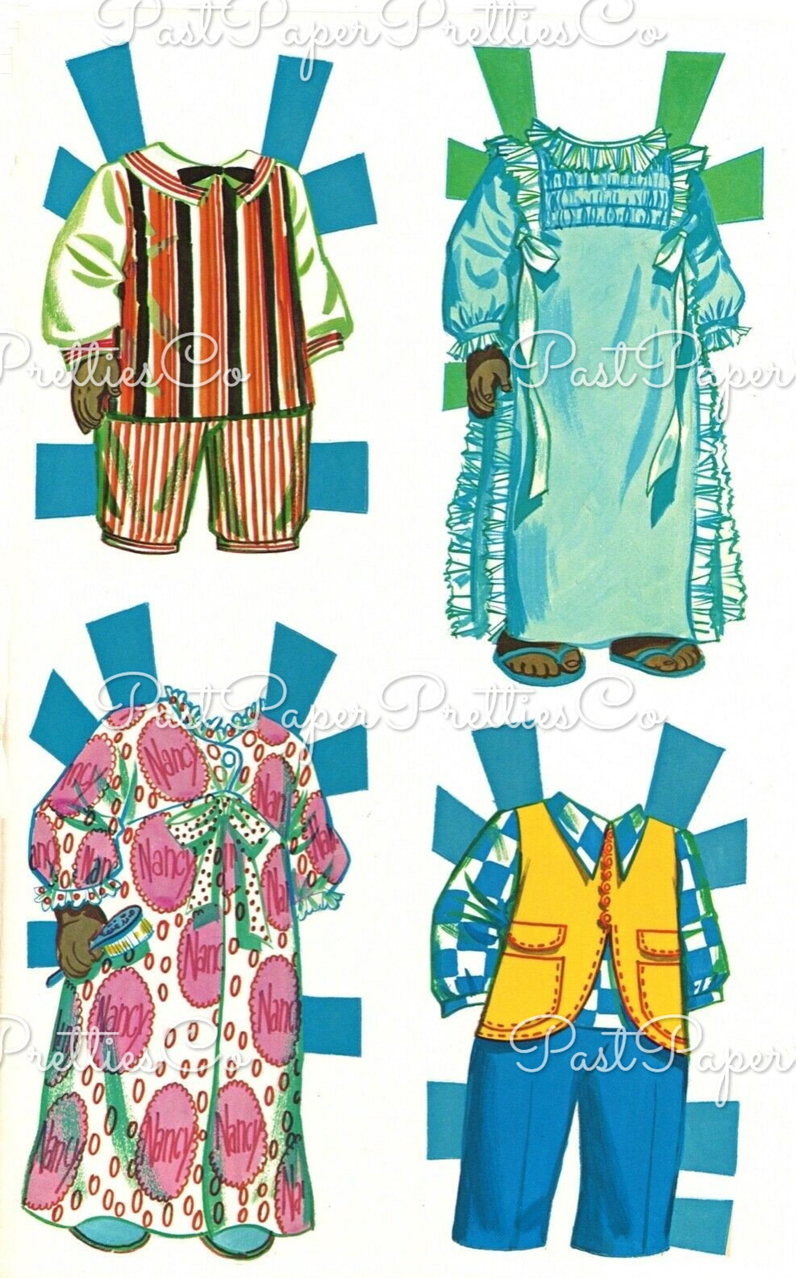 Vintage Paper Dolls Baby Nancy African American Doll C. 1971 Printable ...