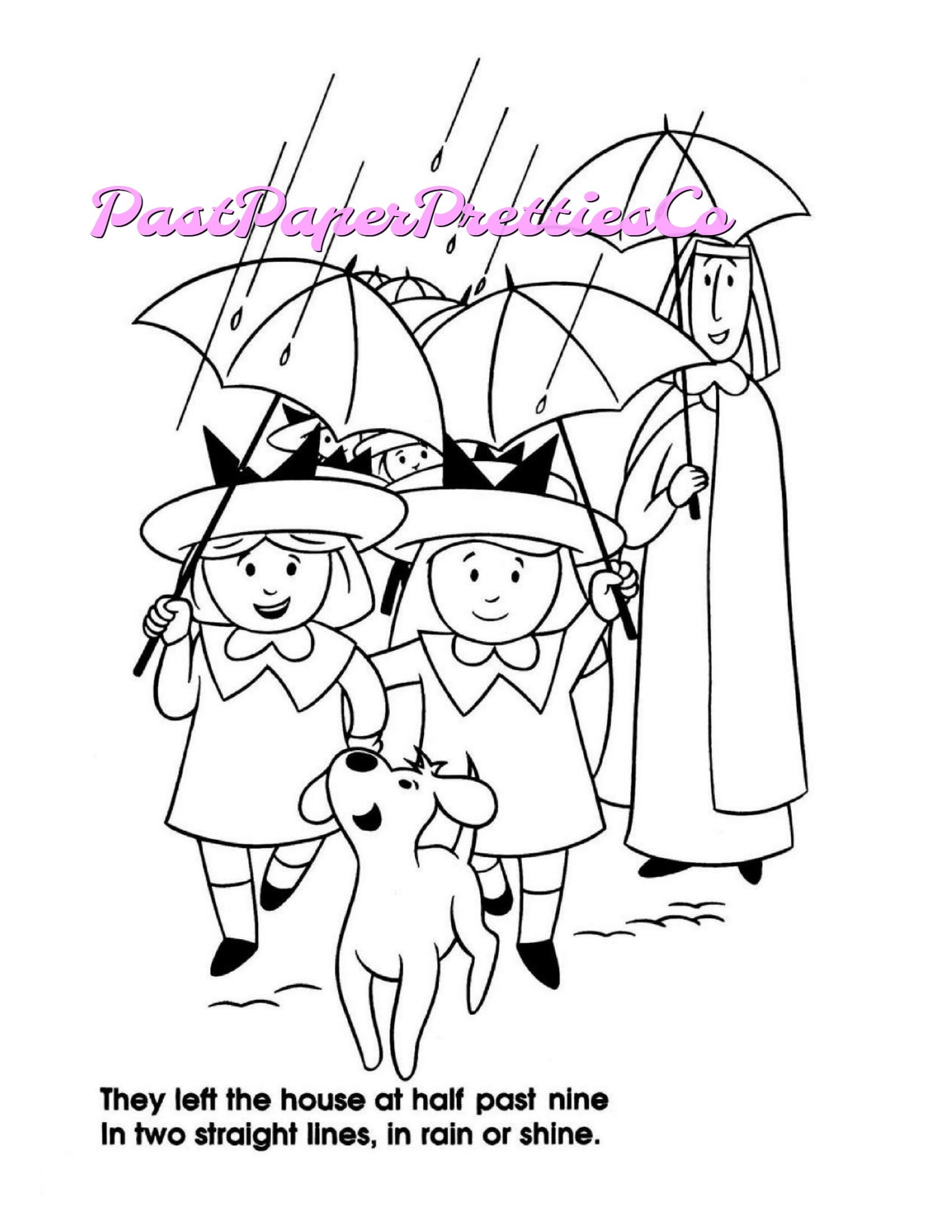 Vintage Madeline Coloring Book Printable PDF Instant Digital Download ...