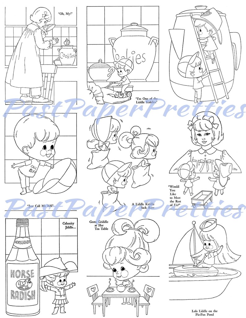 Vintage Printable Coloring Book Liddle Kiddles C. 1966 PDF - Etsy