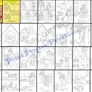 Vintage Printable Flatsy Dolls to Color Coloring Book Pages C. 1970 PDF ...