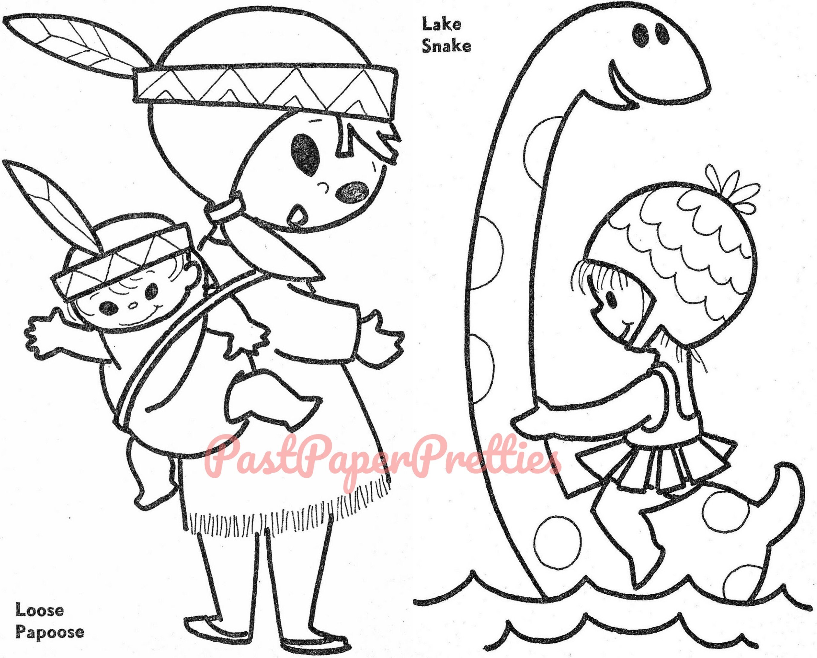 Vintage Printable Coloring Book Pages Rhyme Time C. 1965 PDF - Etsy