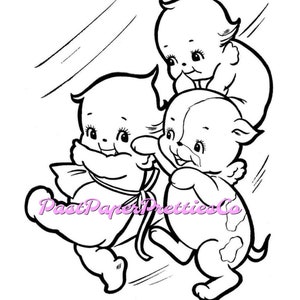 Vintage the Kewpies Coloring and Cut-out Book Printable PDF Instant ...